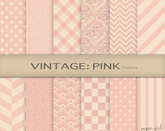 Popular items for pink digital paper on Etsy