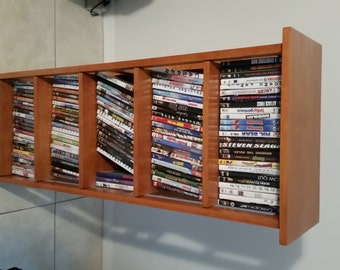 DVD Storage Display Case, Solid Select Pine Wood , Movie Storage ...