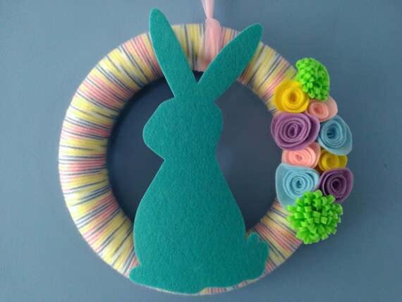 Items similar to Easter Wreath, Bunny Wreath, Spring Wreath--Easter ...