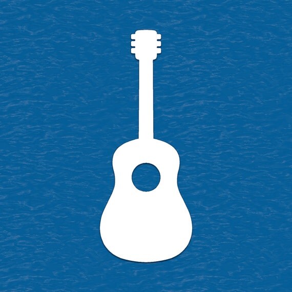 Acoustic Guitar Vinyl Decal Sticker Music by BaysideStickers
