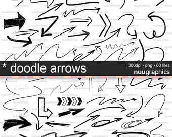 Doodle arrow | Etsy