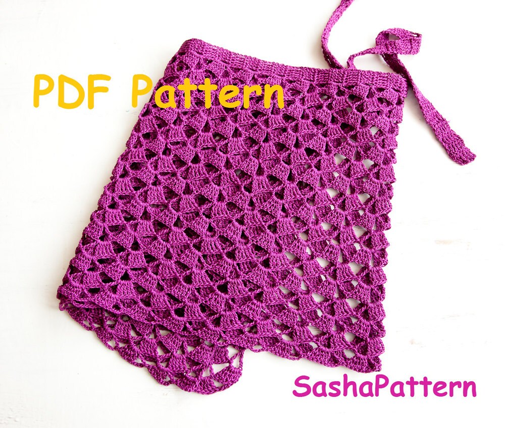 Crochet beach pareo Sarong Beach Skirt Cover up Plus