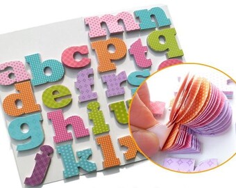 Alphabet scrapbooking paper set