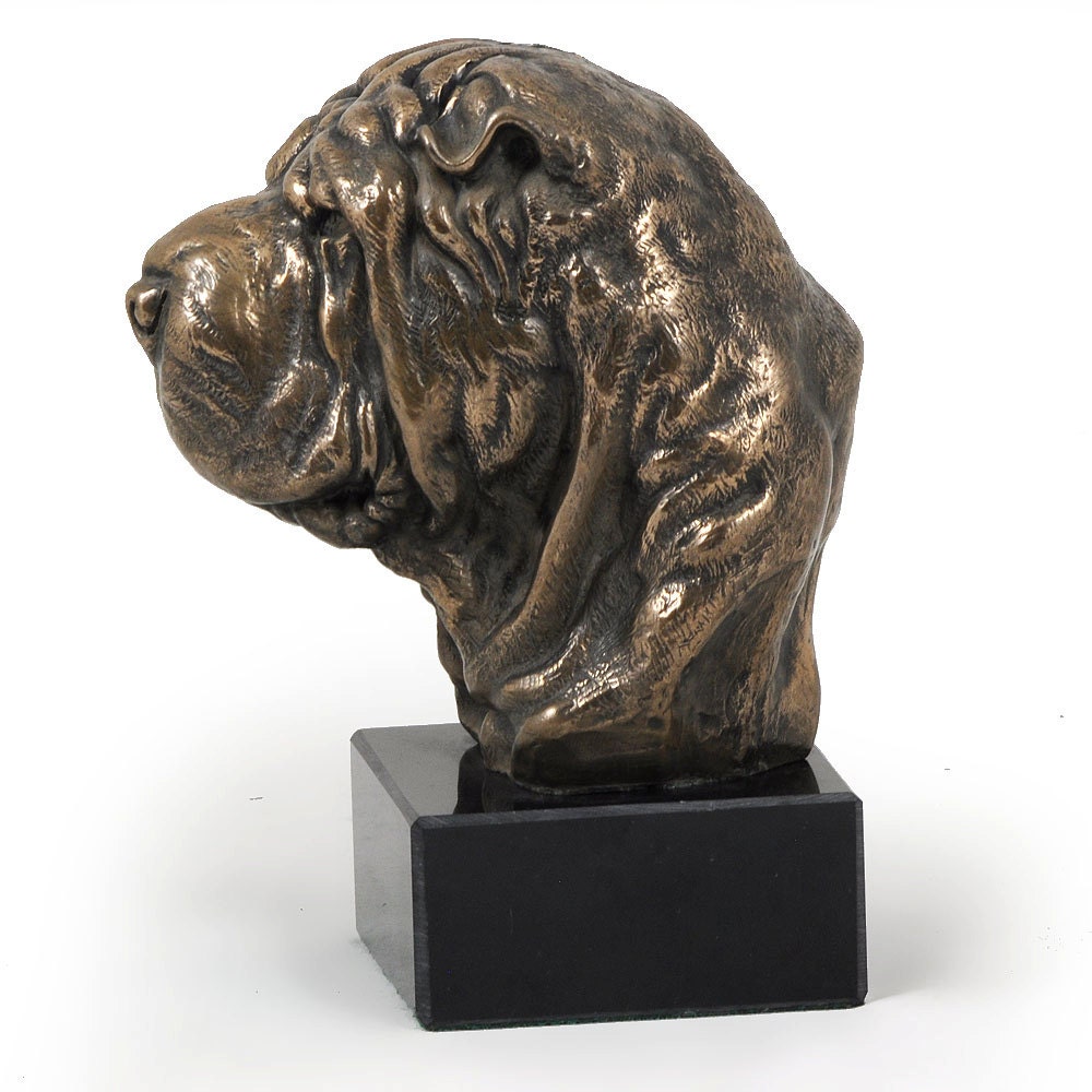 Shar Pei dog marble statue limited edition by ArtDogshopcenter