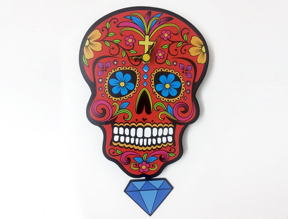 Red Sugar Skull Day of the Dead Dia de Los by SolPixieDust