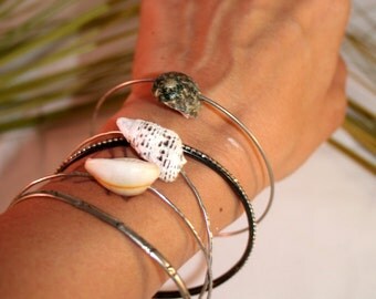 Popular items for sea shell bangle on Etsy