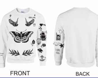UPDATED VERSION Unisex Crewneck Sweatshirt Harry Styles Tattoos One ...