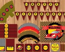 Unique cars birthday party related items | Etsy