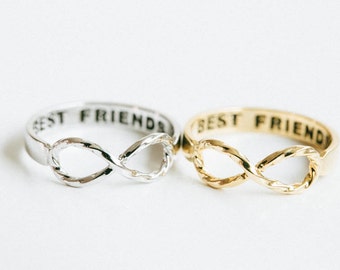 Twisted infinity best friend ring,best friend infinity rings,best ...