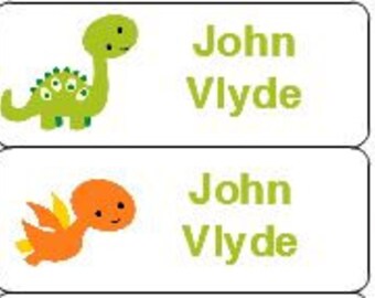 Dinosaur name tags | Etsy