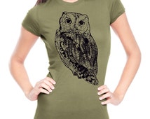 Unique owl tshirt related items | Etsy