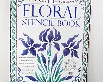 Floral Stencil Book, Craft Supplies Art Book, 30 Ready to Use Stencils
