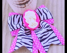 Popular items for zebra print hair bow on Etsy