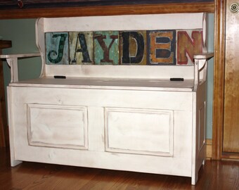 Toybox, Chest, Bench, Hope Chest, Distressed, Primitive, Shabby ...