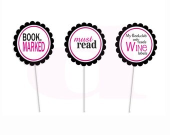 Book cupcake topper | Etsy