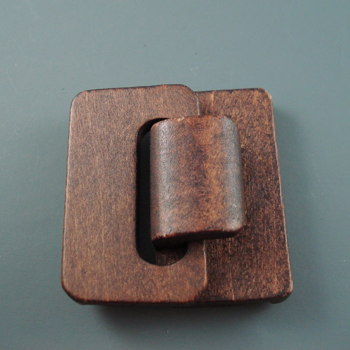 Wood Buckle Clasp Large Brown Wood Hook Clasp Five Strand