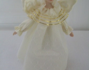Vintage 1980's Porcelain Avon Angel, Tree Topper or stand-alone