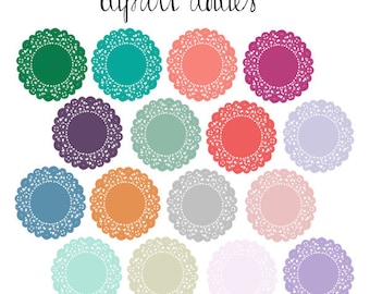 doily clipart: 20 piece set / digital doilies / victorian clipart ...