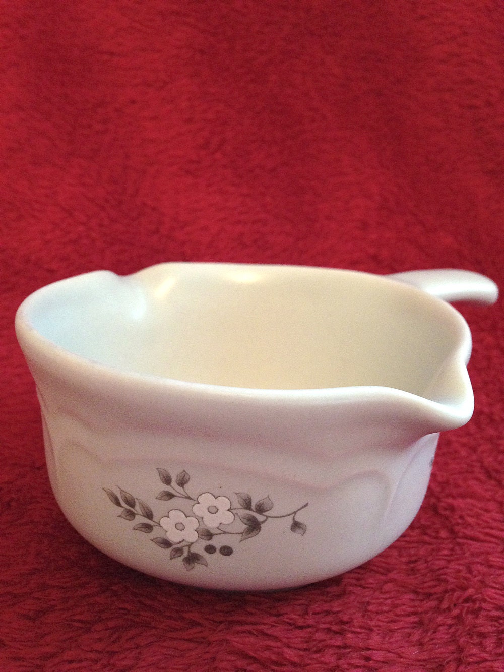 Pfaltzgraff Heirloom Potpourri Butter double spout bowl with handle ...