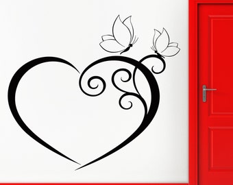Items similar to Giant Hearts Vinyl Wall Decal, Heart Decal, Large ...