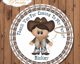 Little Cowboy Baby Shower - Cowboy Birthday Party - You Choose Sticker ...