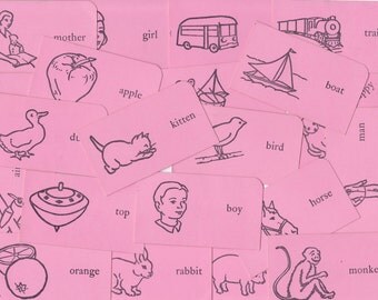 Vintage flash cards | Etsy