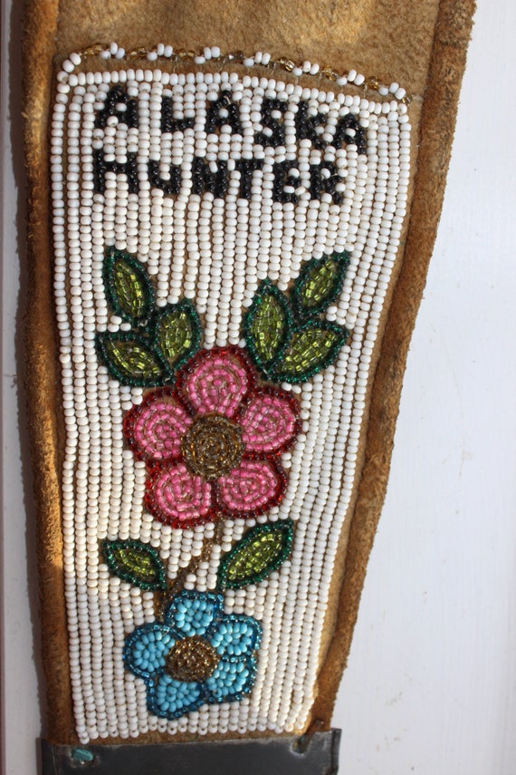 Native American Beadwork Alaska Hunter Knife by Plantdreaming