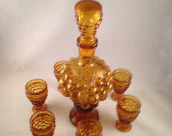 Popular items for amber decanter on Etsy
