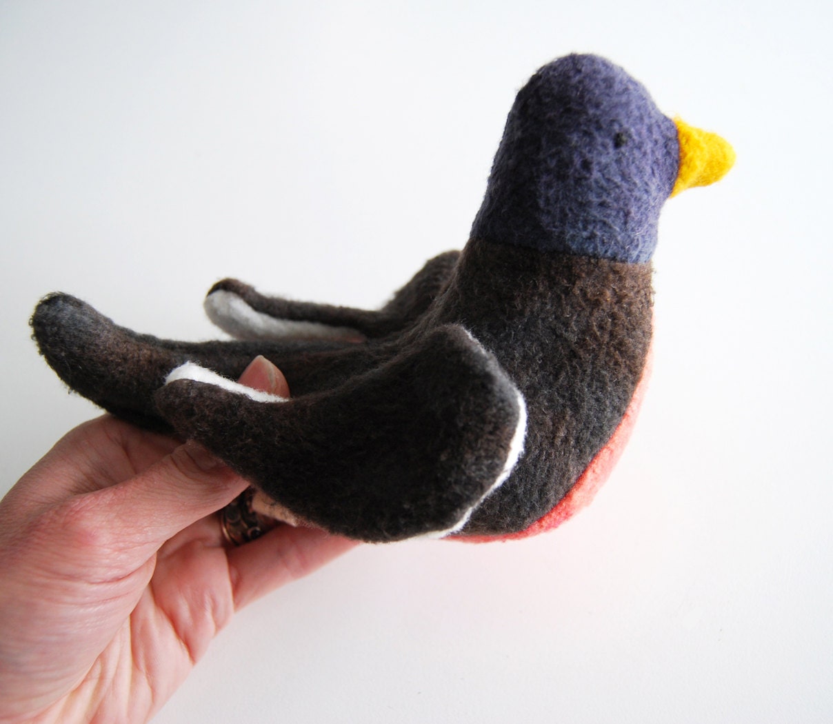 Eco friendly Spring Robin Plush Doll Bird Stuffed by ecoleeko