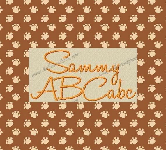 Sammy Embroidery Font