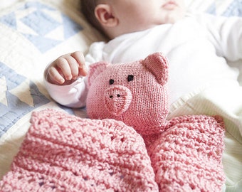 Baby Pears Blanket Buddy PDF knitting pattern