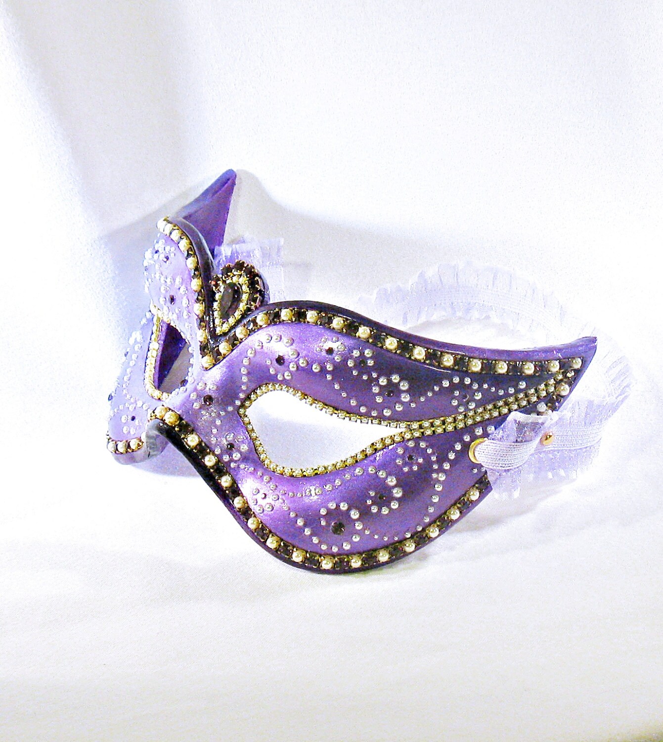 Purple Mask Masquerade Ball Mask Venetian by BejeweledMasquerade