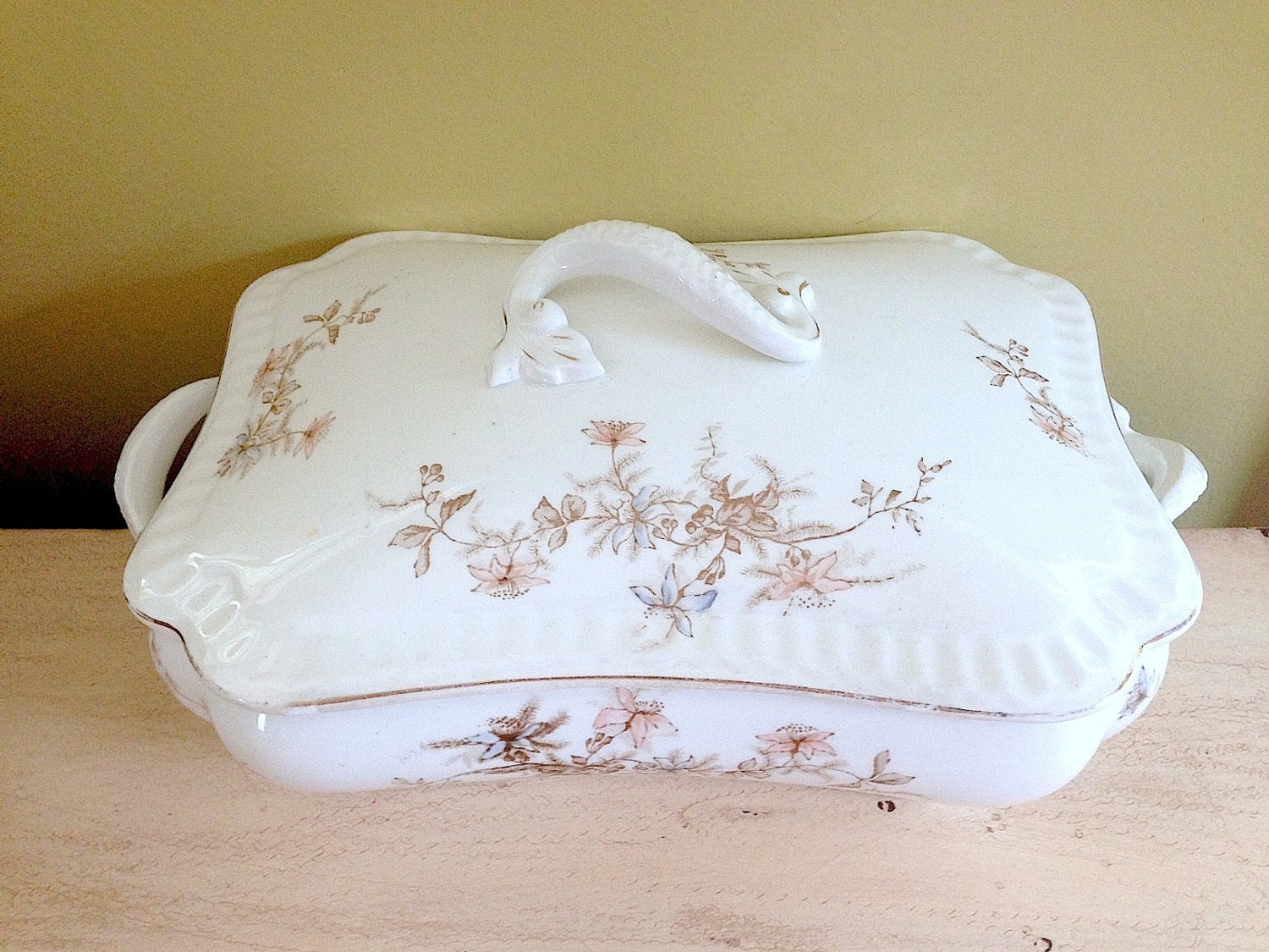 Antique Transferware Tureen, Antique Covered Dish, John Maddock & Sons ...