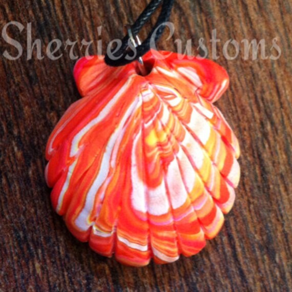 Items similar to Orange tides Shell Necklace on Etsy
