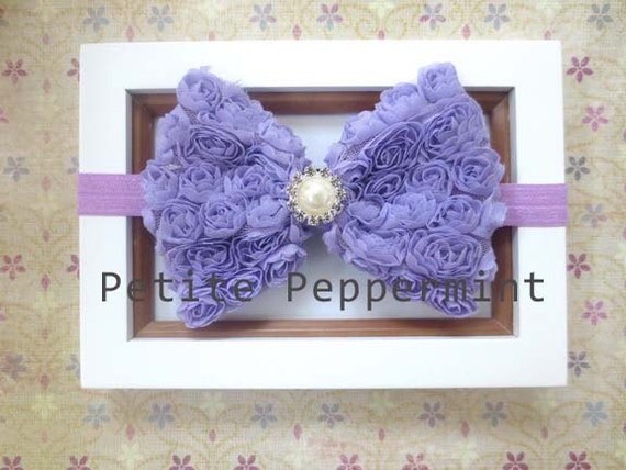 Lavender Baby Headband Baby Bow Headband Baby Head Band