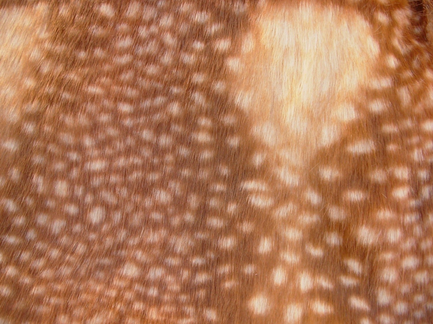 Fawn/Doe Animal Print Faux Fur Craft Size by everafterfabrics