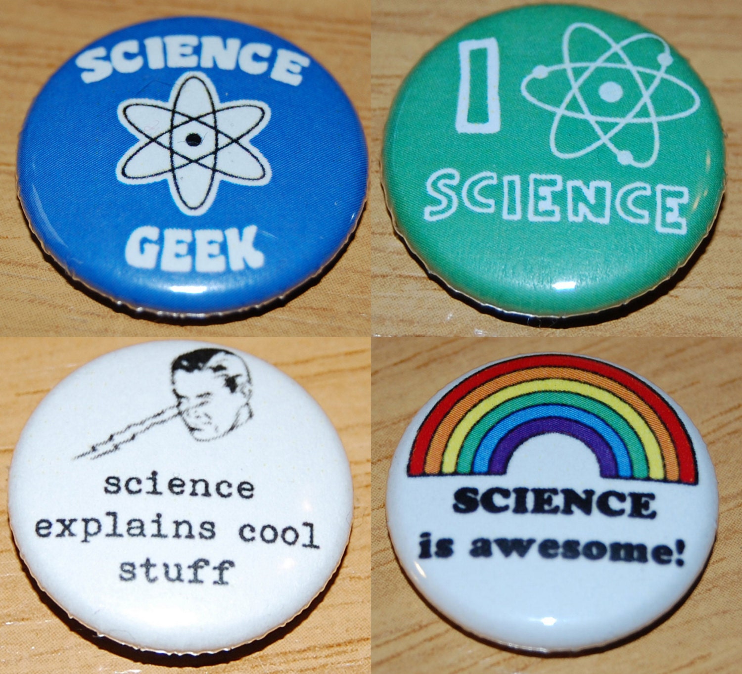 Science Badge 25mm / 1 inch Geek Nerd