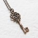 Vintage style gorgeous mini key necklace S2116