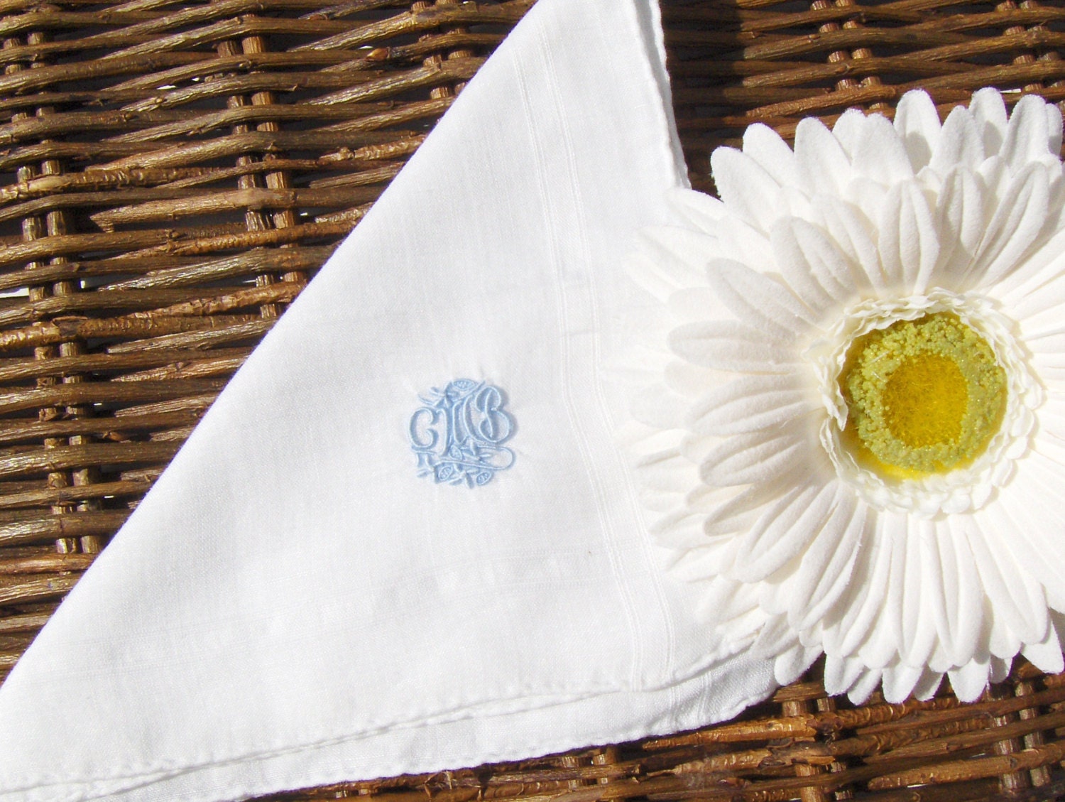 Vintage Monogrammed CWB Hanky Handkerchief Men / Women Unisex Monogram ...