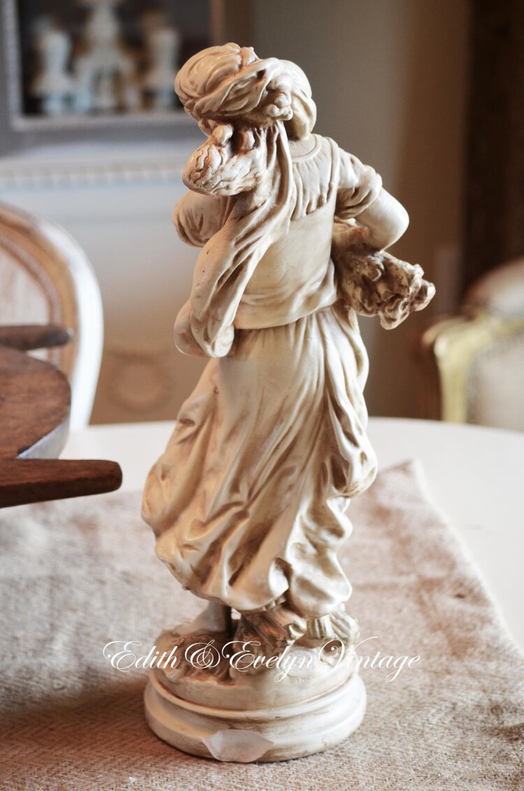 Vintage French Girl Statue Moreau Alexander by edithandevelyn