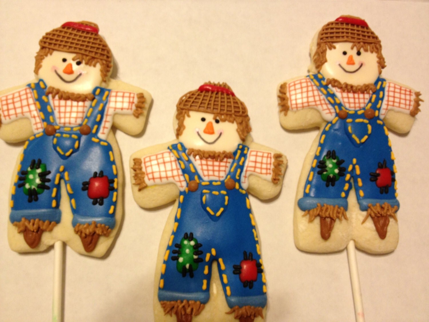 Scarecrow Halloween Cookies by Just4YouTreats on Etsy