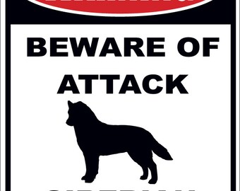 Attack dog sign | Etsy