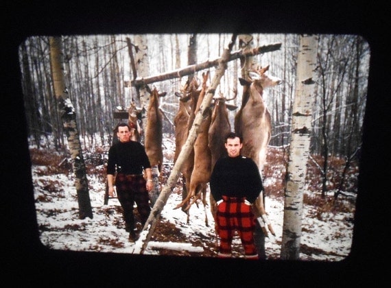 Vintage Photo Slides Deer Hunting Deer Camp 1950's 32 Slides