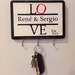 Personalized Love Wall Key holder with Couple's name by ArtLery