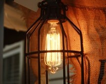 Popular items for cage pendant light on Etsy
