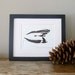 nighthawk ink painting // matted original painting