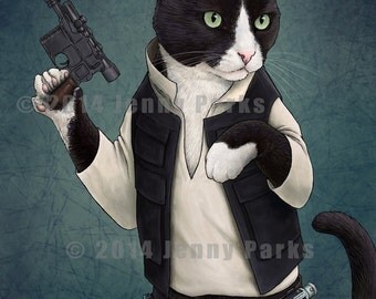 Daryl Dixon cat 8.5x11 Print by jennyparksillus on Etsy