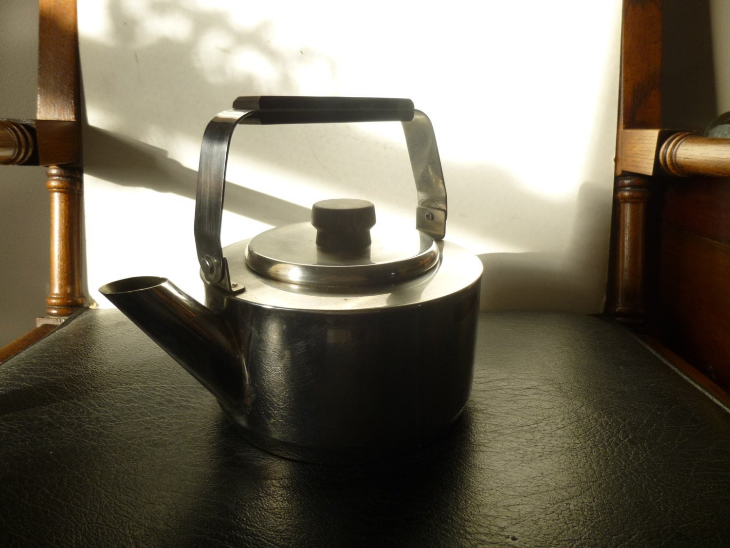 Rocket Age Farberware Teapot – 1950s stainless steel teapot with wood ...