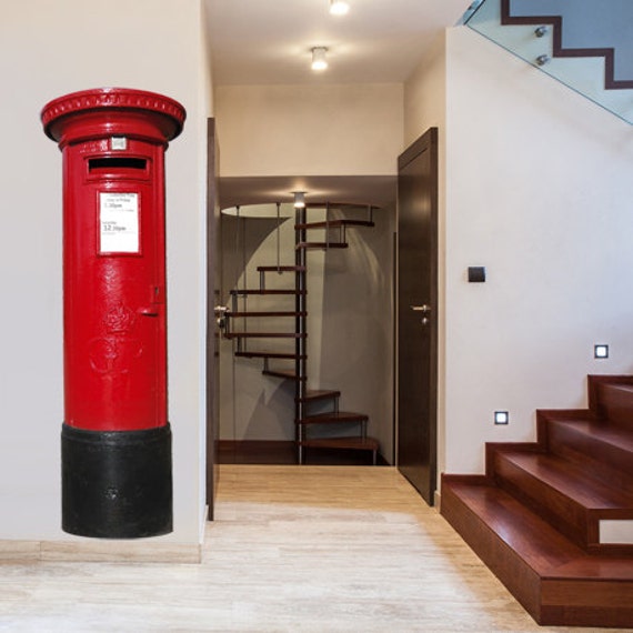 Items similar to ATWS21 - Large red london letter box removable wall ...