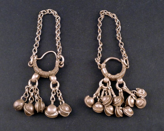 Indian tribal ethnic earrings silver indian jewelry